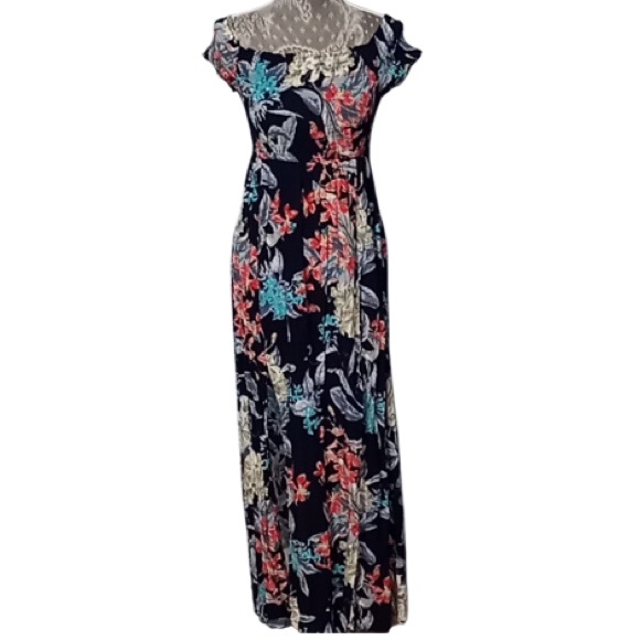 Aakaa | Dresses | Aakaa Floral Tropical Smocked Light Weight Short ...